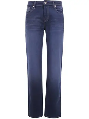 Seven For All Mankind Jeans Straight "calie Straight Steel Dark - Blue