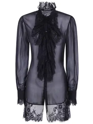 ANN DEMEULEMEESTER Long Shirt "barah - Black
