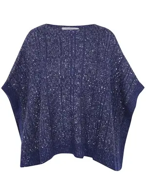 D.exterior Cape Soft Alpaca "galles - Blue