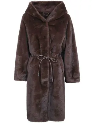 Seventy Coat Reversible Eco Fur Reversable Coat - Brown