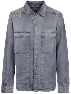 Rick Owens Jacket Denim Outershirt Jacket - Gray