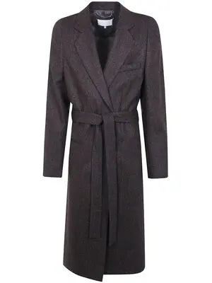 MAISON MARGIELA Coat Herringbone "wrapped Coat - Brown