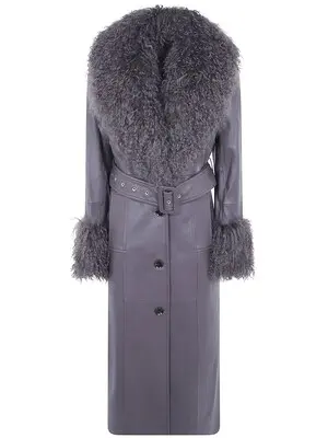 STAND STUDIO Coat Leather Insert "monica