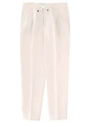Brunello Cucinelli Linen Pants - Cream