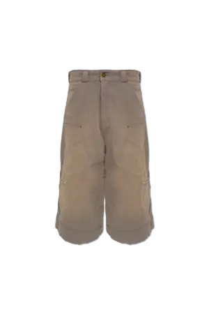 WILLY CHAVARRIA Vintage-effect Denim Shorts - Grey