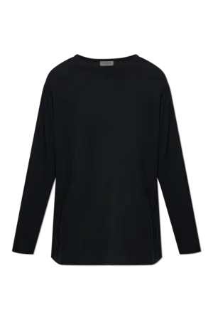 Yohji Yamamoto Wool Sweater With A Round Neckline - Black
