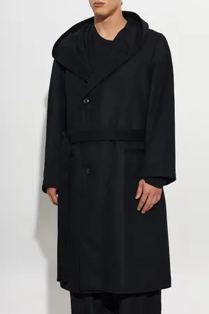 Yohji Yamamoto Wool Hooded Coat