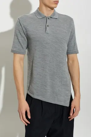 Comme Des Garçons Asymmetric Wool Polo