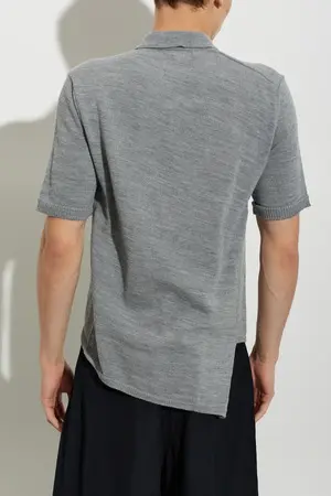 Comme Des Garçons Asymmetric Wool Polo