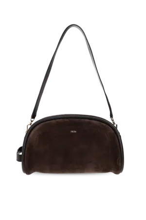 Max Mara Suede Shoulder Bag With Logo