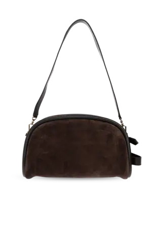 Max Mara Suede Shoulder Bag With Logo