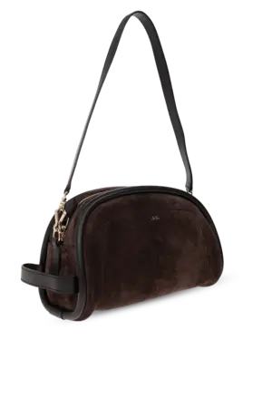 Max Mara Suede Shoulder Bag With Logo