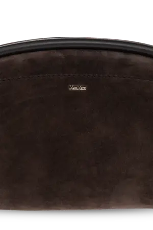 Max Mara Suede Shoulder Bag With Logo