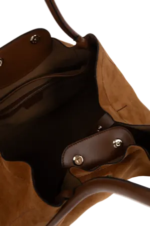 Max Mara Suede Tote Bag ‘marine - Brown
