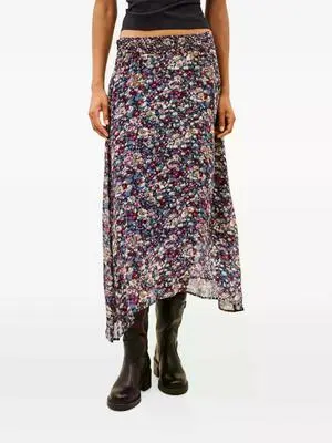 Ba&sh Klap Floral-print Asymmetric Skirt