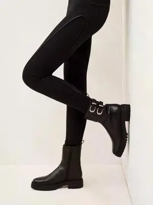 Ba&sh Coda Buckle-detail Leather Biker Boots