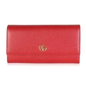 Gucci Dollar Calfskin Gg Marmont Continental Wallet