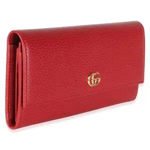 Gucci Dollar Calfskin Gg Marmont Continental Wallet