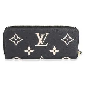 LOUIS VUITTON Beige Giant Monogram Empreinte Zippy Wallet