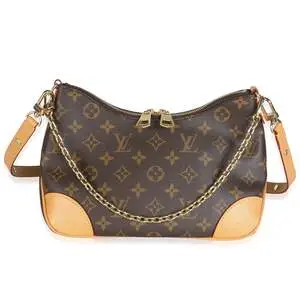 LOUIS VUITTON Natural Monogram Canvas Boulogne Pm Nm - Brown