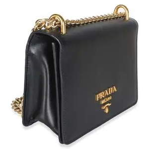 Prada Saffiano Logo Chain Flap Bag