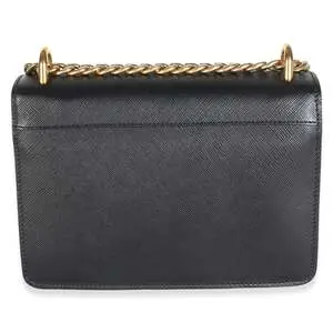 Prada Saffiano Logo Chain Flap Bag
