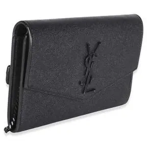 Saint Laurent Grain De Poudre Uptown Chain Wallet