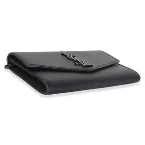 Saint Laurent Grain De Poudre Uptown Chain Wallet