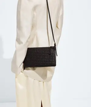 Bottega Veneta Intrecciato Piccolo Medium Pouch - Espresso