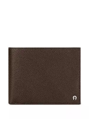 AIGNER Mica Pebbled Leather Bi-fold Wallet - Brown