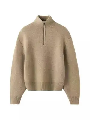 Almada Label Dana Half-zip Knitted Sweater - Neutrals