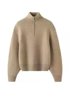 Almada Label Dana Half-zip Knitted Sweater - Neutrals