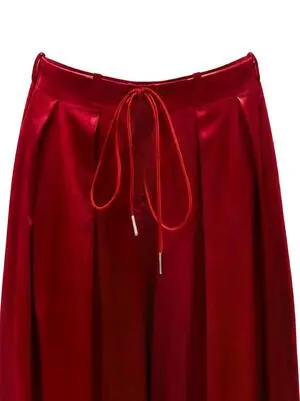 DANAME Pleated Drawstring Palazzo Pants