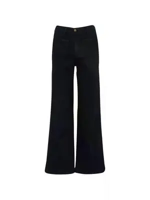 MAISON HOTEL Giulietta Embroidered Wide-leg Trousers - Black