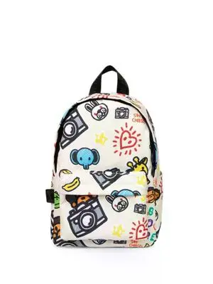 A BATHING APE Mini Baby Milo® Graphic-print Backpack - Neutrals