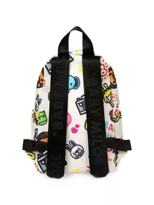 A BATHING APE Mini Baby Milo® Graphic-print Backpack - Neutrals