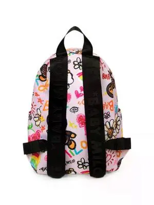 A BATHING APE Mini Baby Milo® Graphic-print Backpack - Neutrals