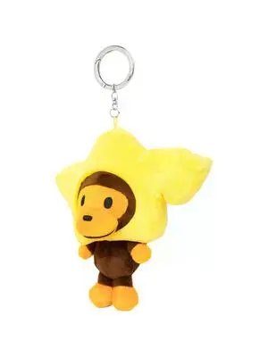 A BATHING APE Baby Milo Star-shaped Plush Keychain