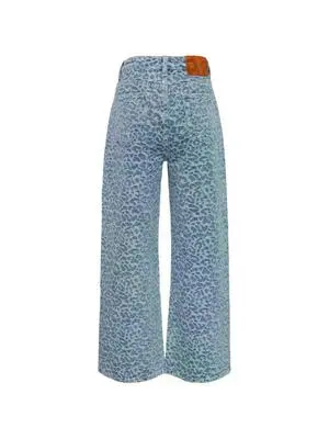 Rally Movement Leopard-print Baggy Jeans