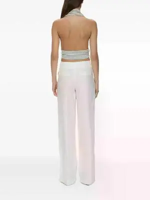 Christopher Esber Striped Draped Halter Top