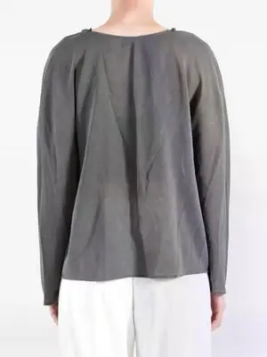 AMOMENTO Bow-detail Sheer Blouse