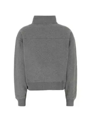 Sporty & Rich Logo-print Quarter-zip Sweatshirt