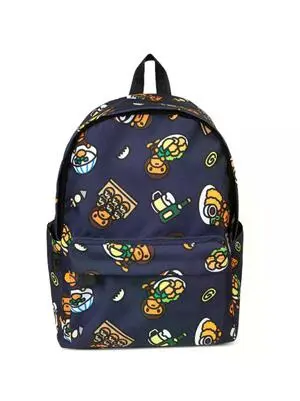 A BATHING APE Baby Milo Print Backpack - Blue