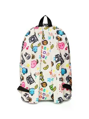 A BATHING APE Large Baby Milo Graphic-print Large Backpack - Neutrals