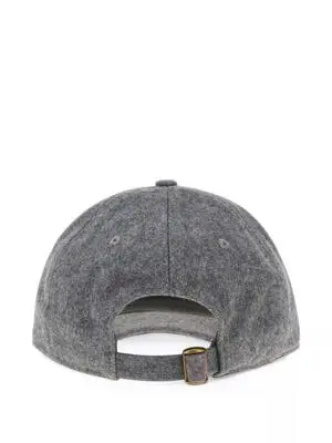 Sporty & Rich Logo-embroidered Flannel Baseball Cap