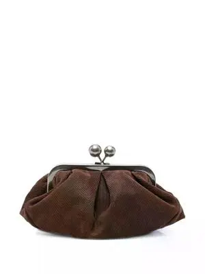 Max Mara Pasticcino Leather Clutch Bag