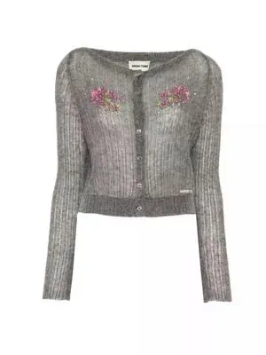 SHUSHU/TONG Floral Embellished Cardigan
