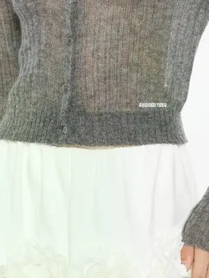 SHUSHU/TONG Floral Embellished Cardigan