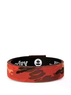 AAPE BY *A BATHING APE Camouflage-pattern Buckle Belt - Red