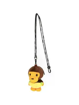 A BATHING APE Baby Milo Plush Crossbody Bag - Brown